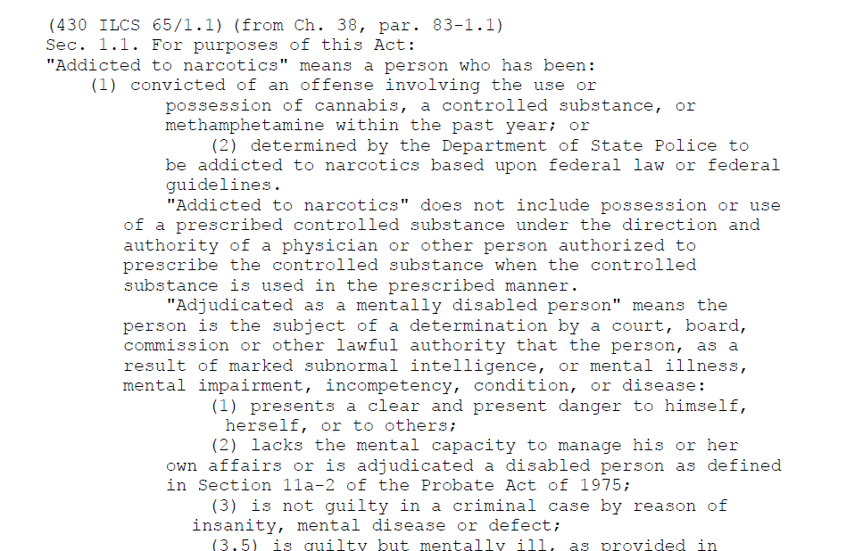 Formatted Vs Unformatted Law For Training Materials Illinois Right To Keep And Carry 