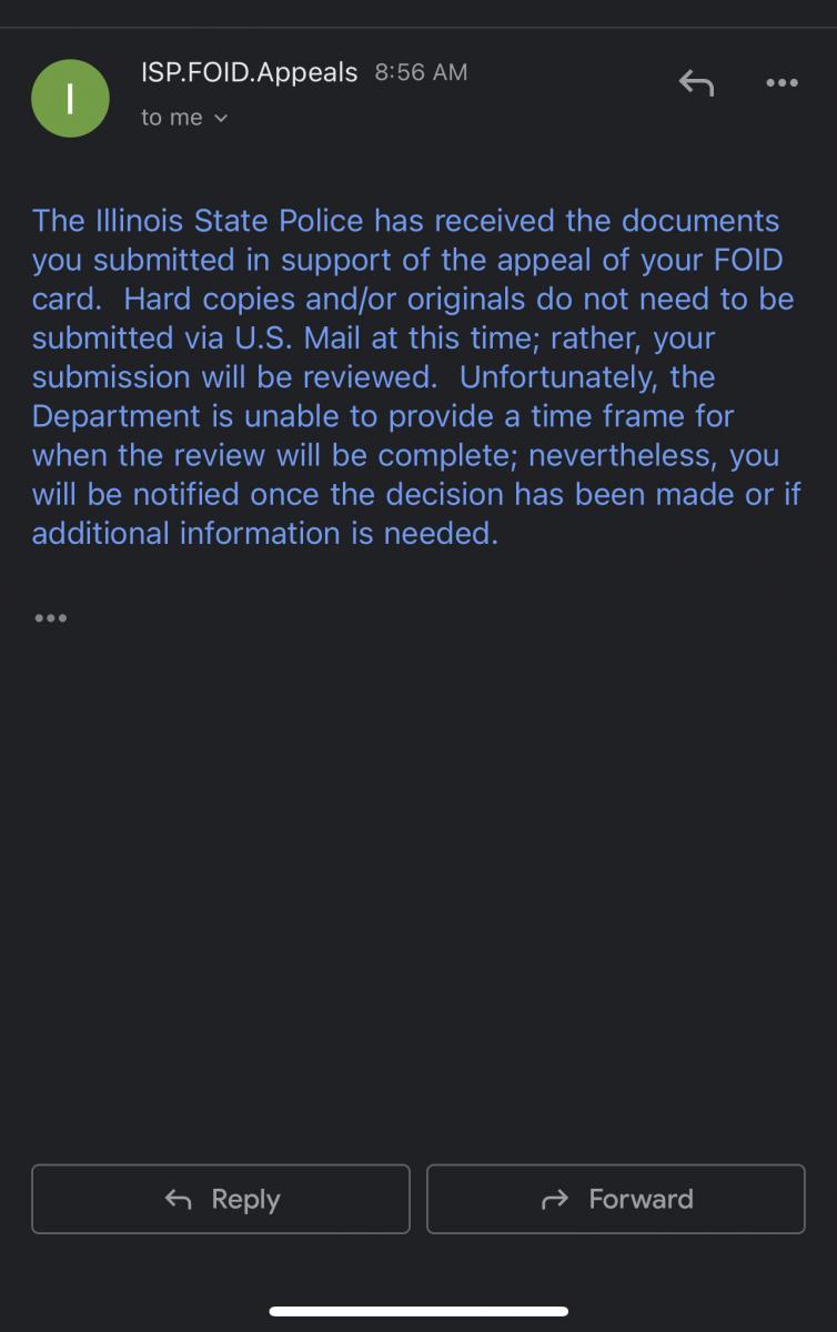 Appealing a FOID denial from years ago? - Illinois Right to Keep and Carry - IllinoisCarry.com