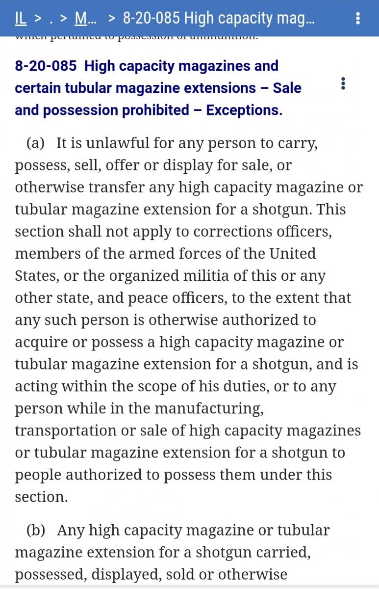 City of Chicago Shotgun Restrictions - Illinois Right to Keep and Carry ...