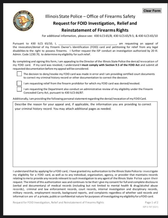 FOID Denial and Appeal for Greater Than 5 Years Mental Health - Page 2 ...