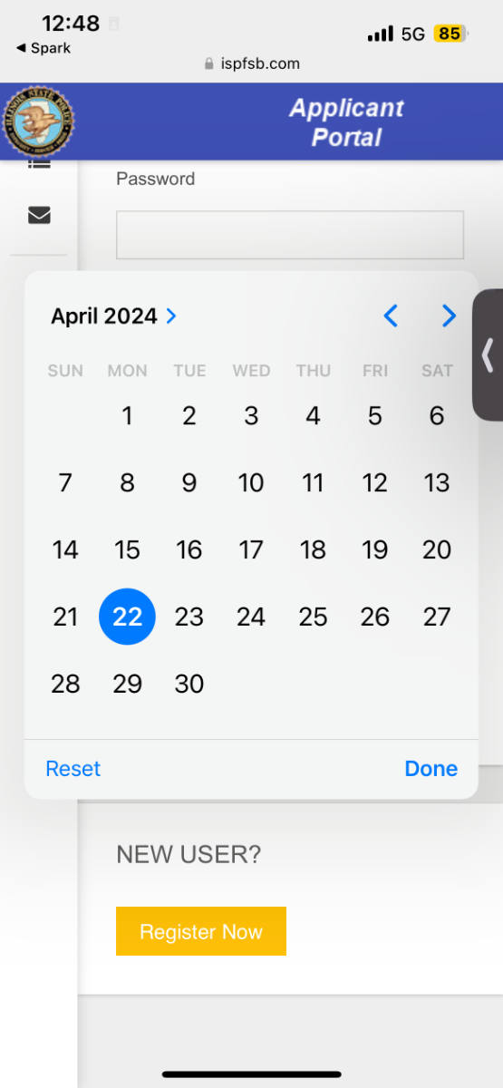 Entering DOB from a cell phone into the ISP portal - Illinois Concealed ...